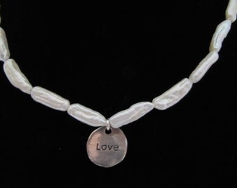 Biwa pearl necklace | Etsy