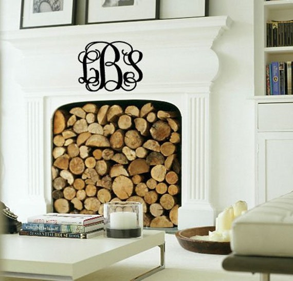 Items similar to Extra Large Personalized Vinyl Wall Decal Monogram B71 ...