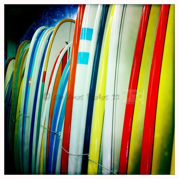 Surf Photography Colorful Longboards Square Surfing Photo