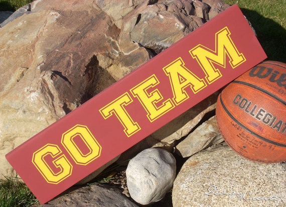 Custom Sign GO TEAM Custom Made Team Sign sports team