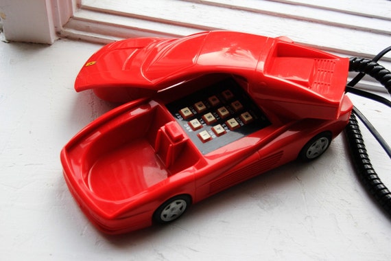 Vintage Ferrari Testarossa Novelty Phone 1980s Working