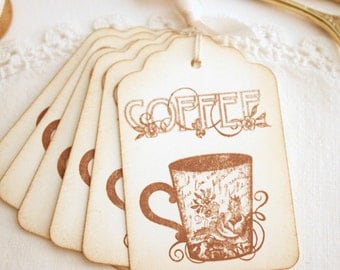 Coffee cup tags | Etsy