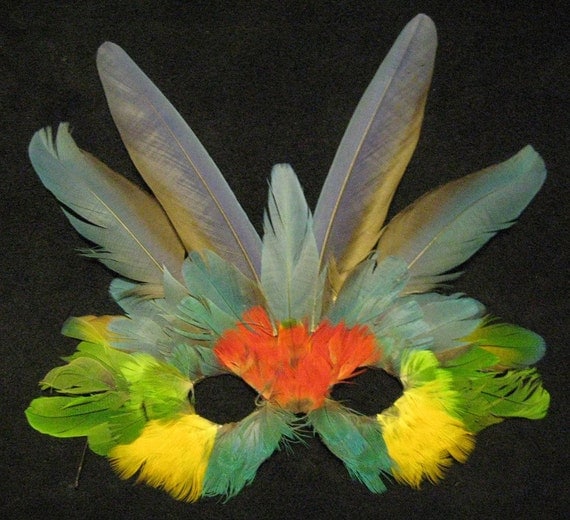 Macaw Feather Mask