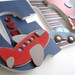 Wooden Letters for Nursery Cars Planes and Trains by LetterLuxe