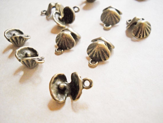 Seashell Charms Shell Charms Clam Charms Ocean Charms Nautical