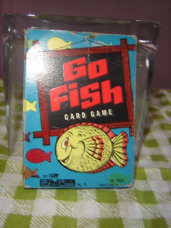 vintage 1951 Educards Go Fish Card Game