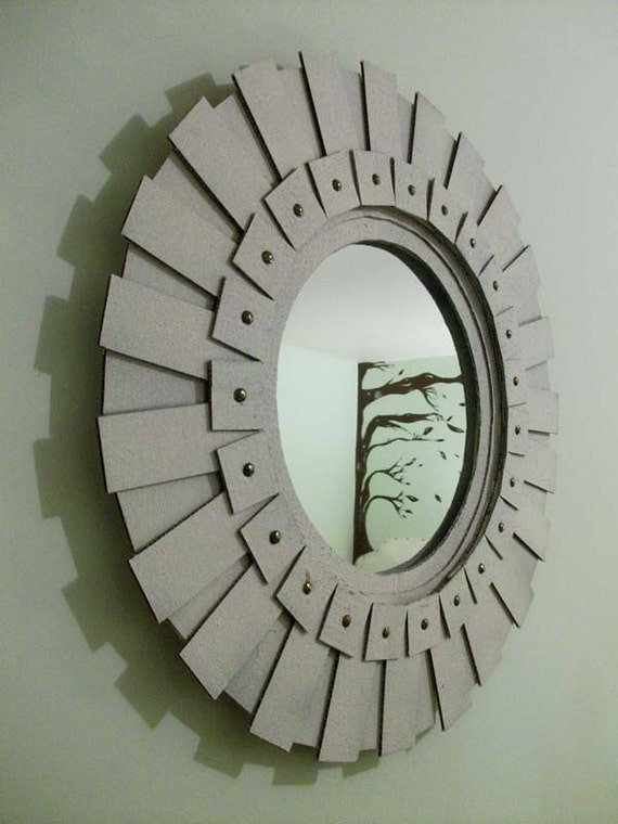 Mid Century Inspired Cardboard Wall Mirror