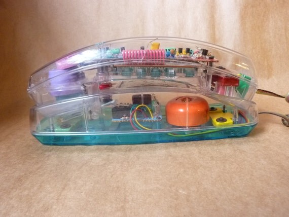Items similar to It Lights Up - Cool 80's Clear Phone on Etsy