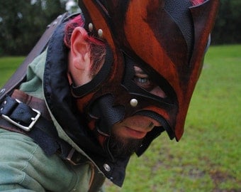 Leather dragon mask | Etsy