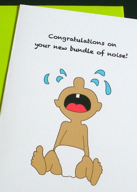 Items similar to Funny Congratulations Baby Card - Bundle of Noise on Etsy