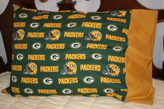 Green Bay Packer Pillowcase Green