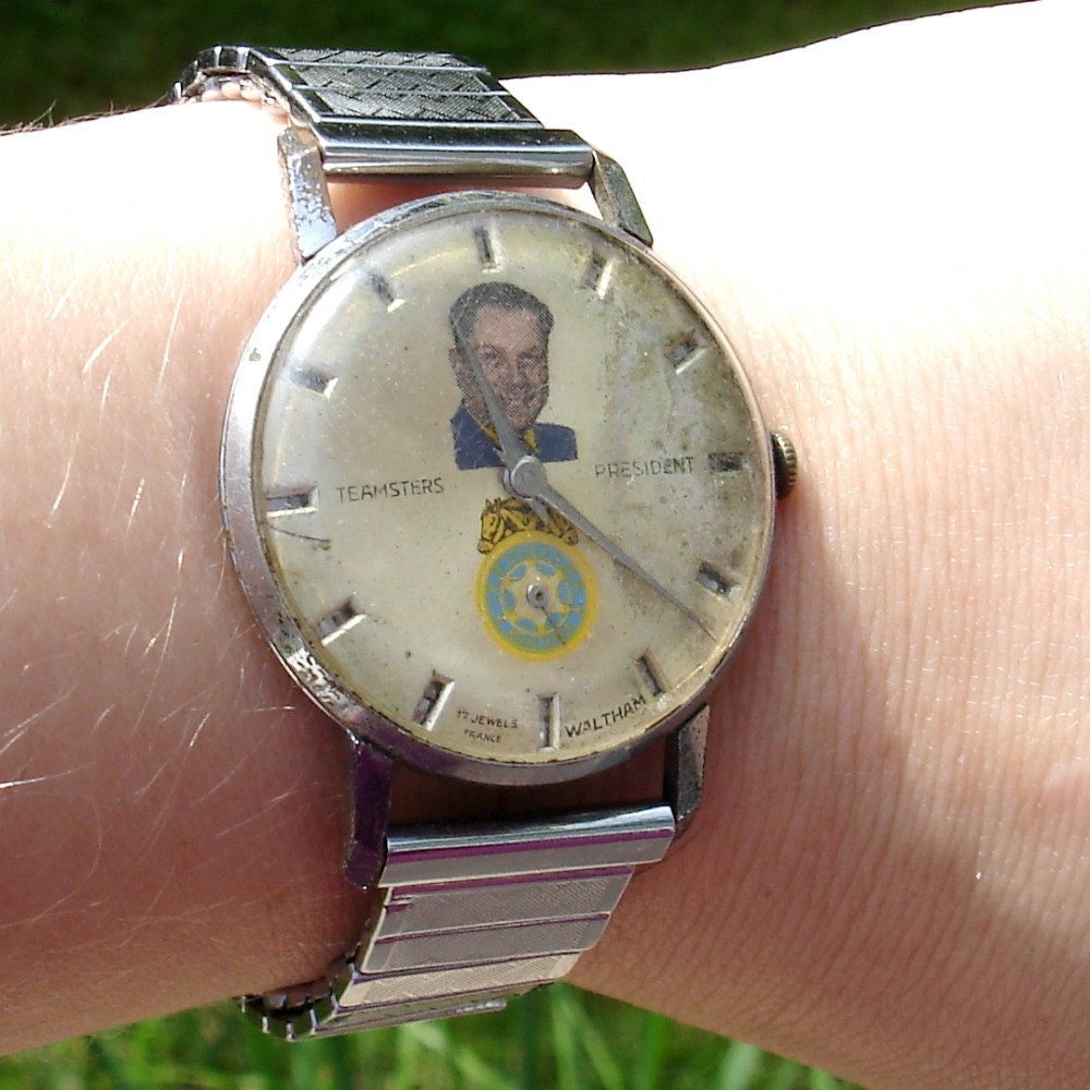 RESERVED Jimmy Hoffa Teamsters Men's Wrist Watch circa