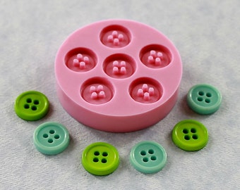 Small Button Mold 7/8 inch Crochet Look Resin Fondant by MoldMuse