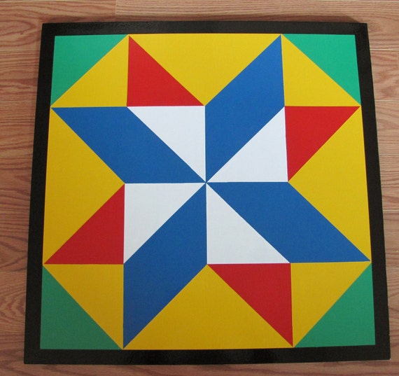 Items similar to Double Pinwheel Barn Quilt - 2'x2' on Etsy