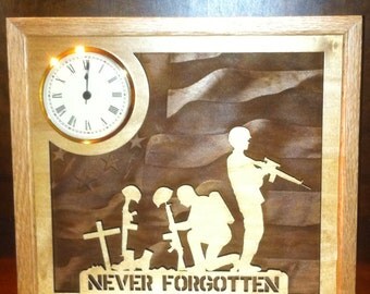 Never Forgotten Wallart and Clock