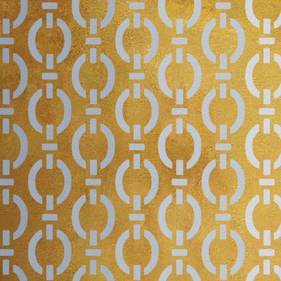 Chain Link Pattern Stencil for Walls by OliveLeafStencils