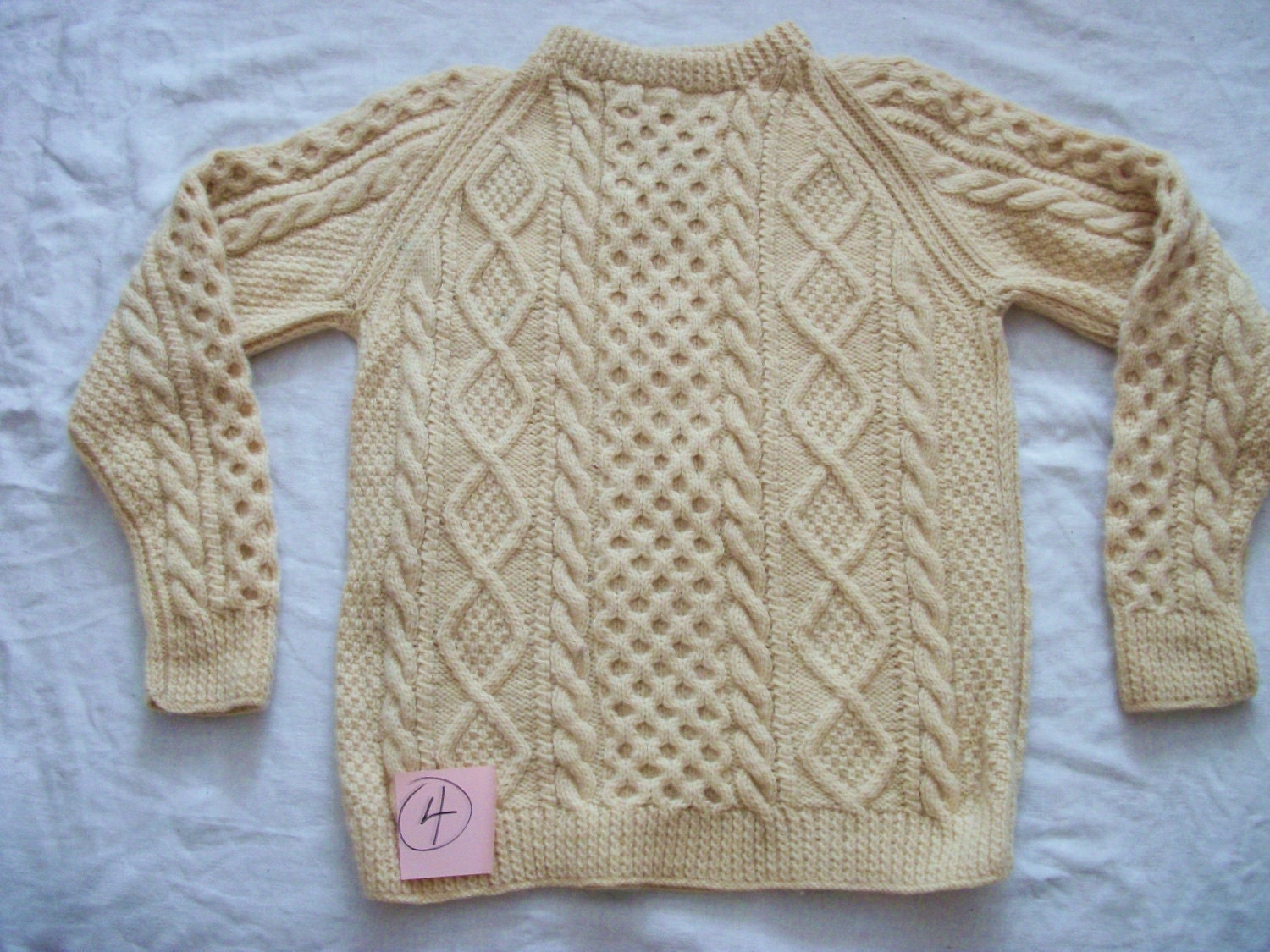 Classic Hand Knitted IRISH fisherman's SWEATER