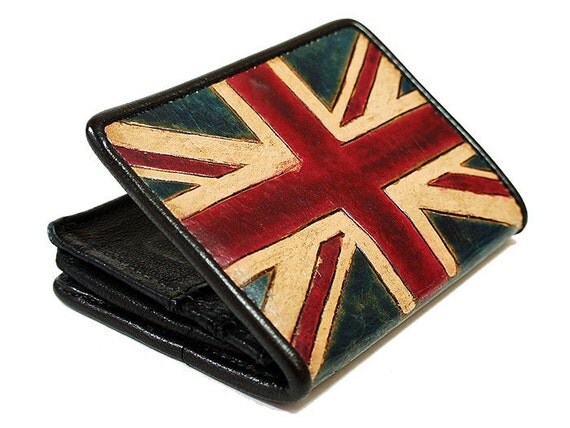 Hand Crafted Union Jack Leather Wallet The Euro