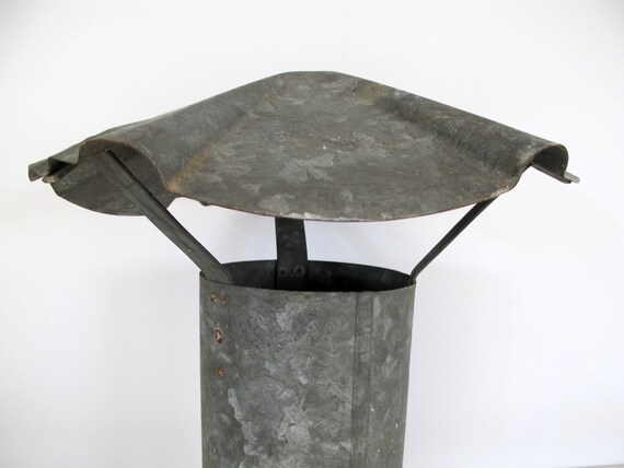 RESERVED old French chimney cap galvanized metal so Parisian