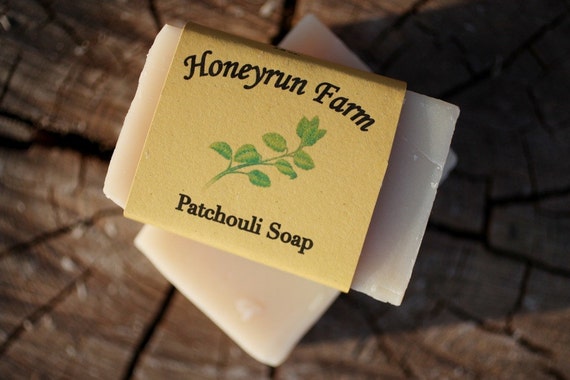 Patchouli Soap made with honey and beeswax by honeyrunfarm