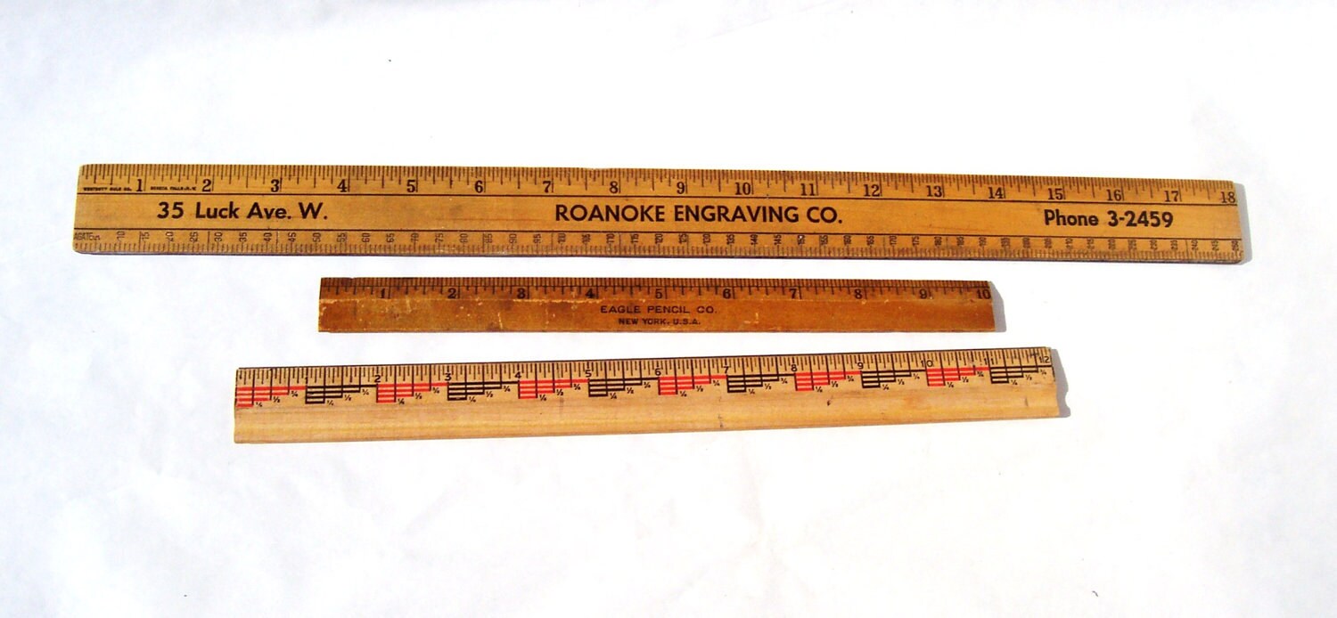 Old Wooden Rulers