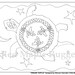 DREAM TURTLE Rug Hooking/ Punch Needle Pattern on Monks Cloth