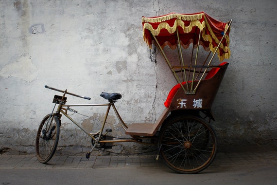 Items similar to the chinese rickshaw original photography // 8x12 ...