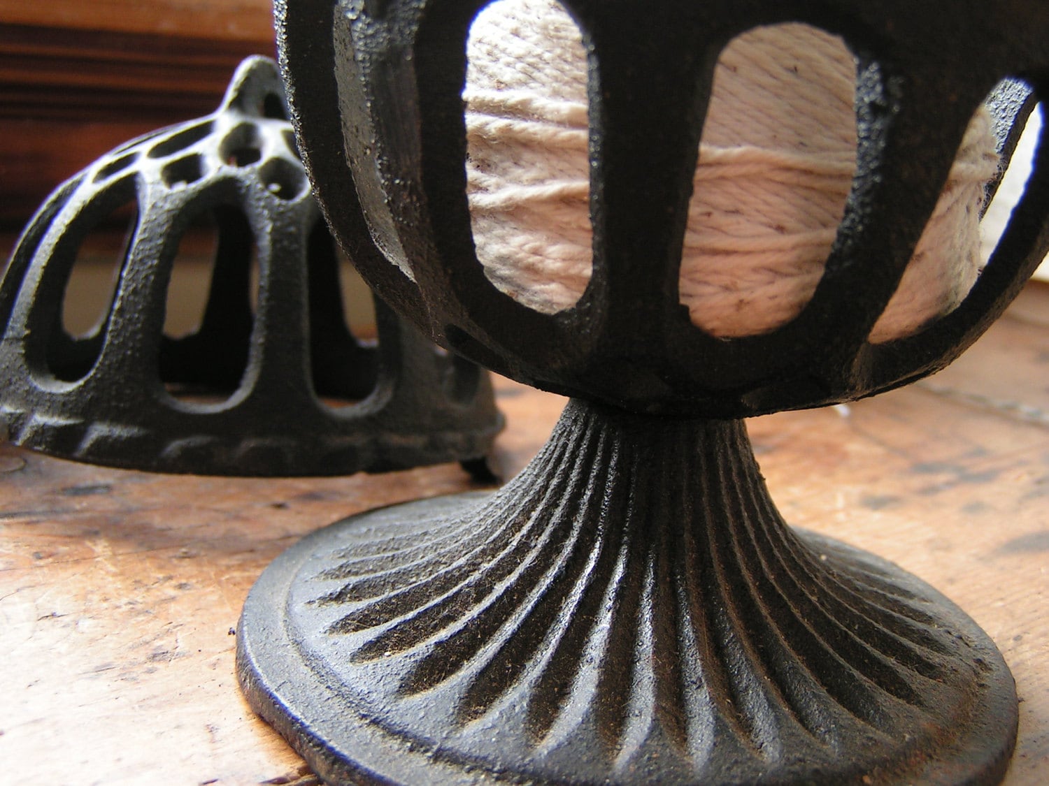 Vintage Cast Iron String Holder