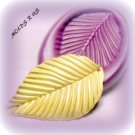 large fancy leaf mold flexible silicone push mold / craft/