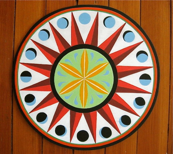 Pennsylvania Dutch Hex Sign Sun and Moon 2 by HexOnTheBeach