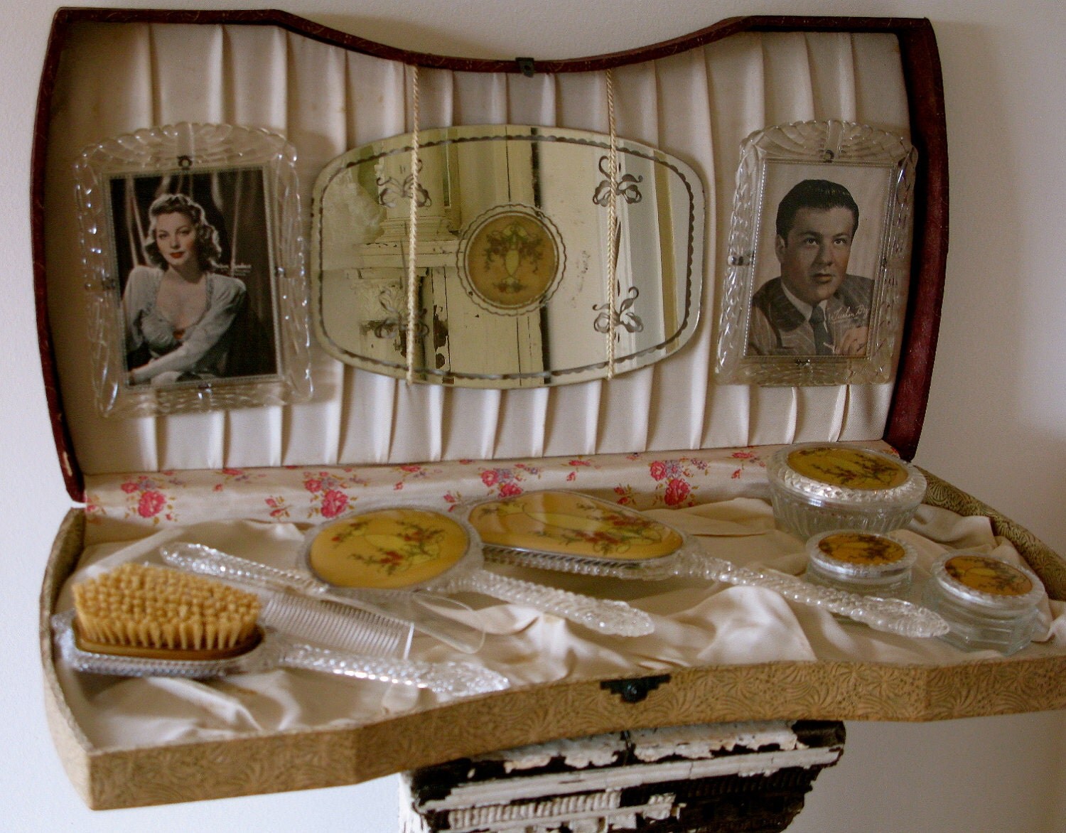 Beautiful Vintage 50's Vanity Set in Original Box