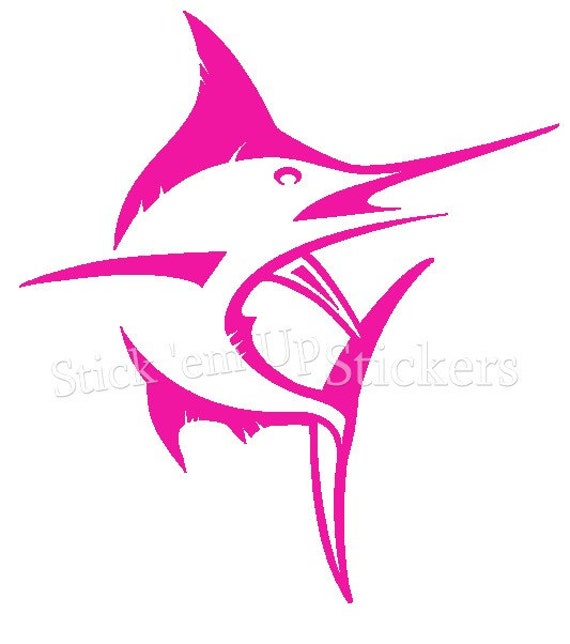 Pink Marlin Decal Sticker