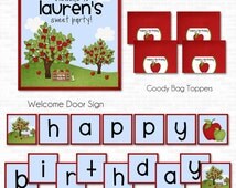 Popular items for apple birthday on Etsy