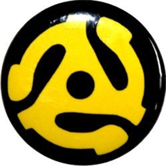 Items similar to Vintage 45 RPM record centre piece on a 1" round ...