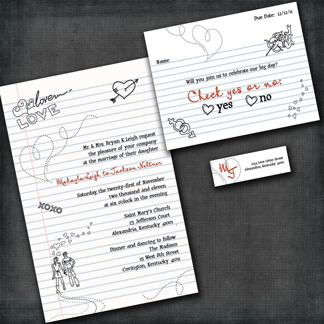 Wedding Invitation Sample Packet – OnePaperHeart – Stationary & Invitations