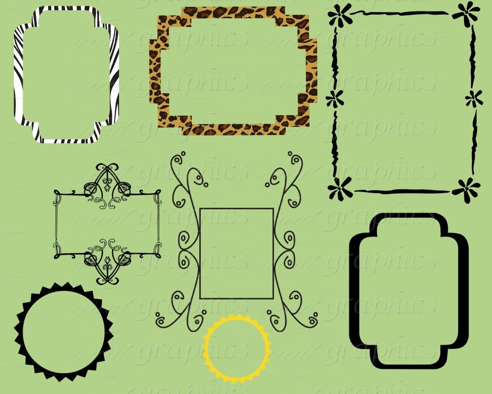 Frame Clip Art Digital Frame Clipart Frame Clipart Printable