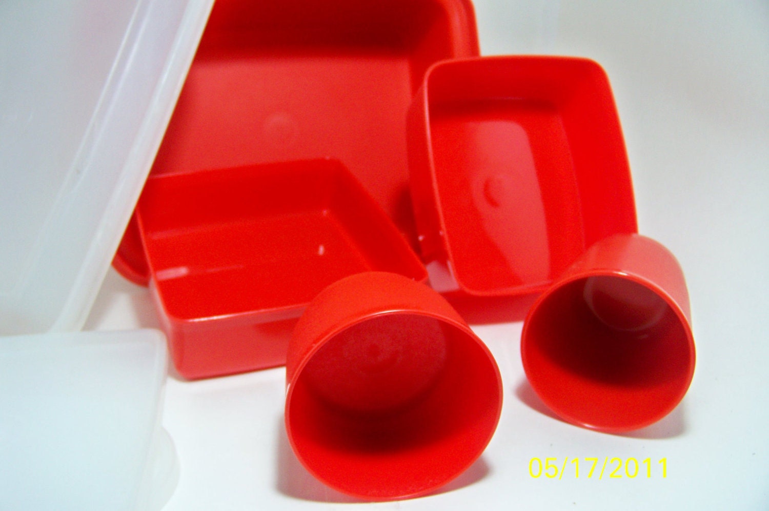 Vintage Tupperware Lunch Box Orange by SmakBoutique on Etsy