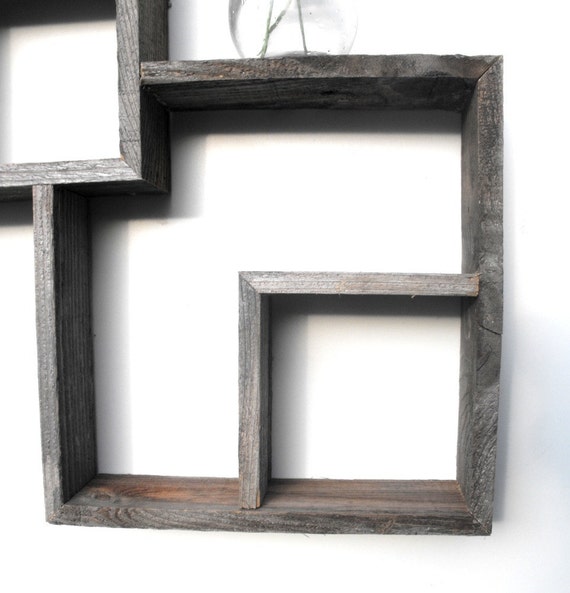 Barnwood Shadow Box Shelf