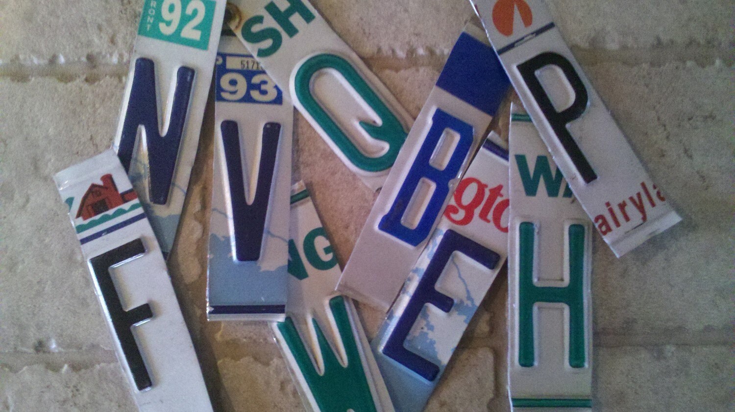License Plate Letters and Numbers