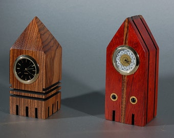 Wood desk clock | Etsy