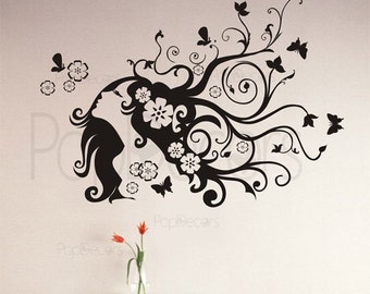 Abstract wall decal | Etsy