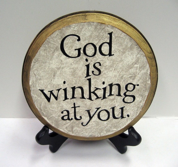 God is winking at you. by SoulfulSayings on Etsy