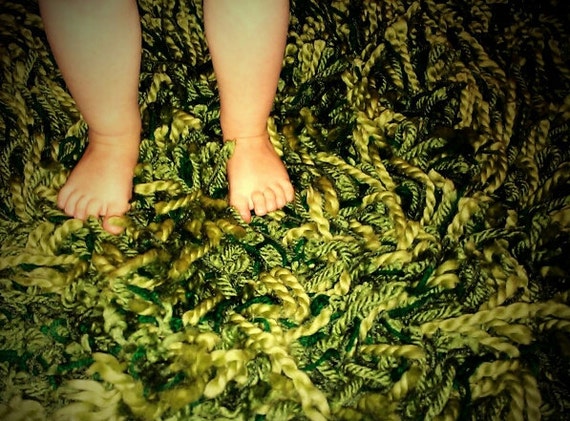 Crocheted Grass Rug 52x68 in.