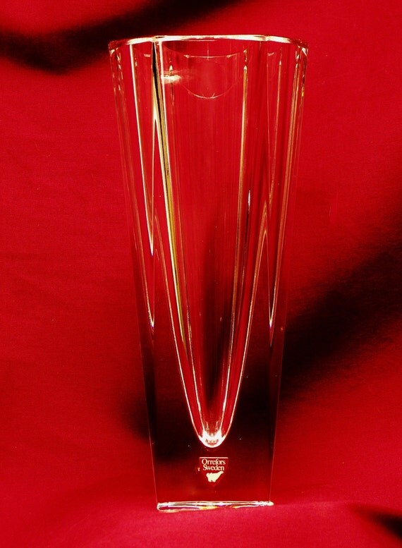Orrefors Swedish Crystal Vase