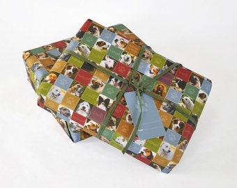 Set of 4 assorted dog themed wrapping paper sheets by cclingman