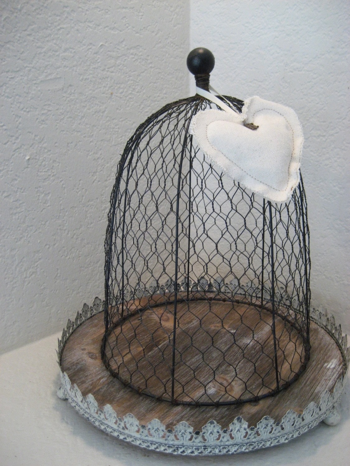 Vintage Chicken Wire Cloche