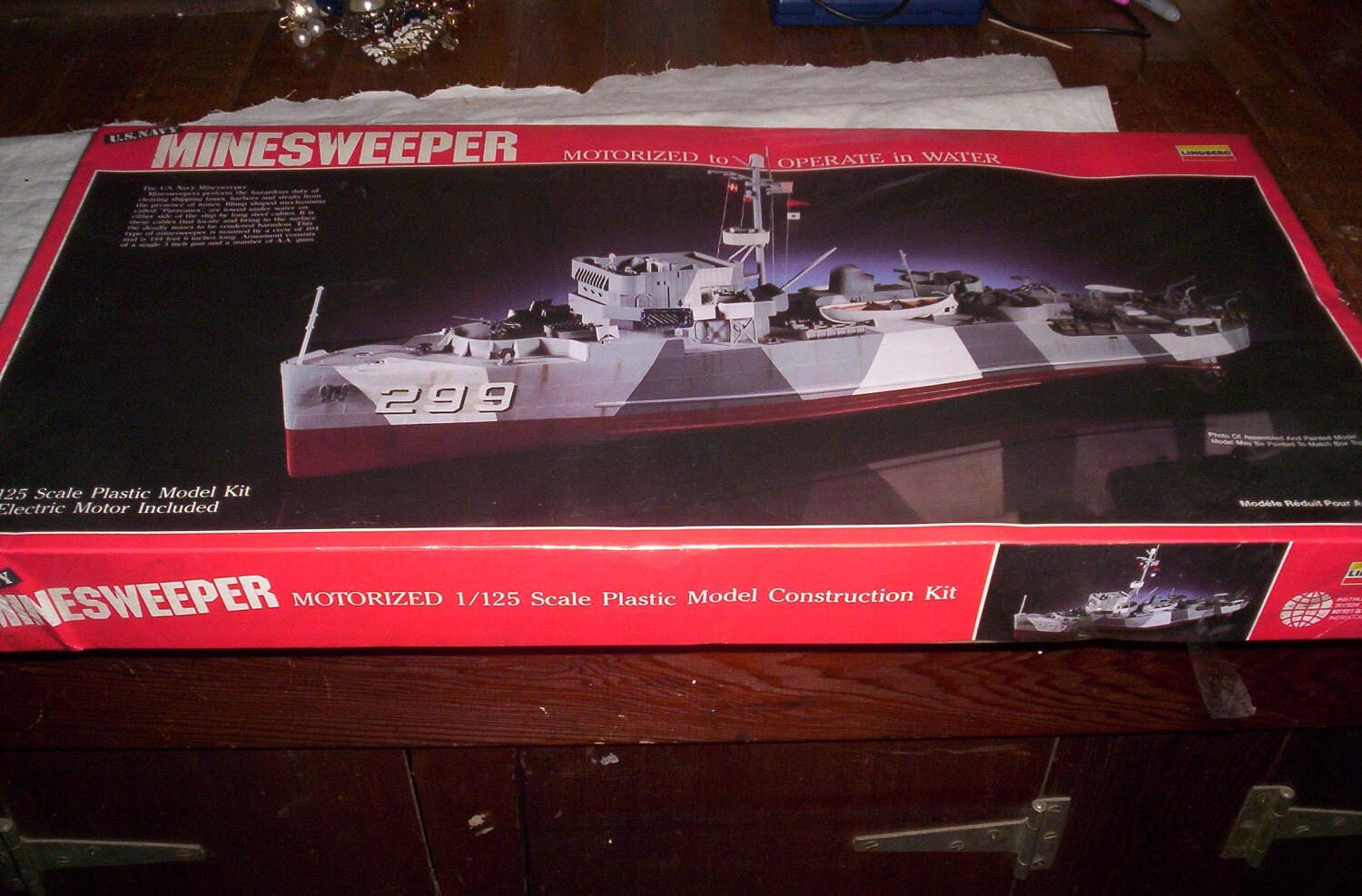 Lindberg Model Kit Minesweeper Boat Ship Mint Reserved