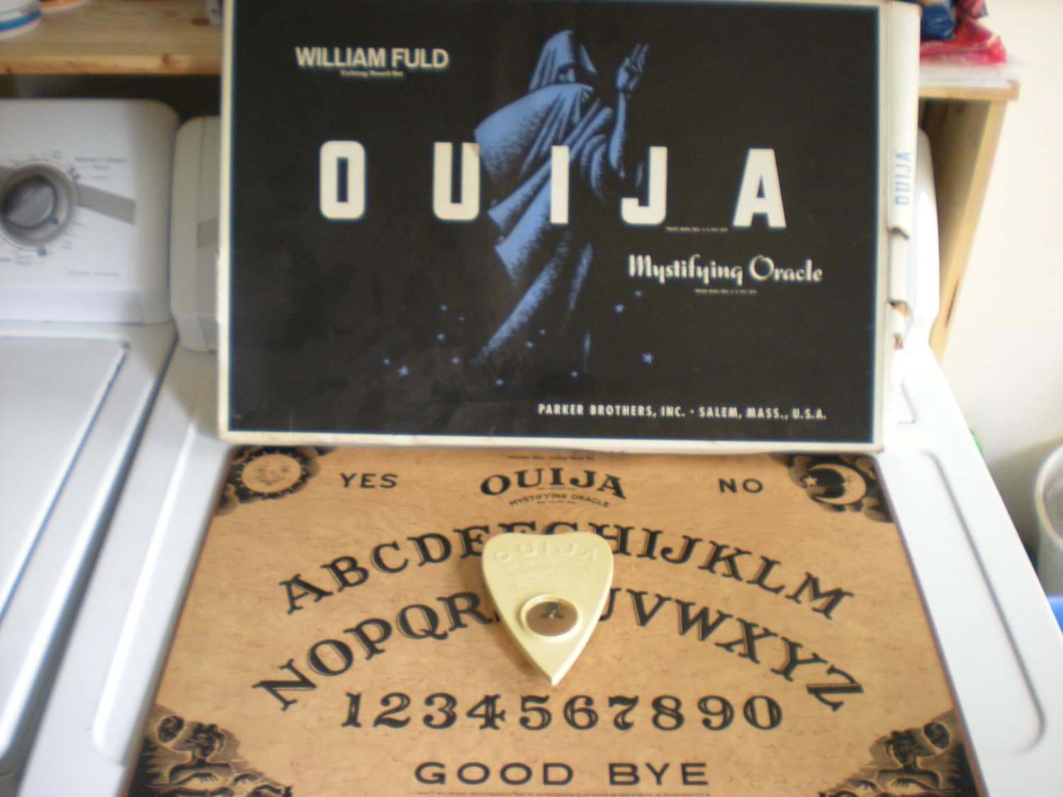 Vintage Ouija Board in Box w/ Planchette Made in Salem MA