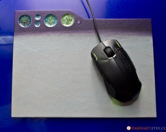 Items similar to Leather Mousepad - Handmade and Handtooled - Steampunk ...
