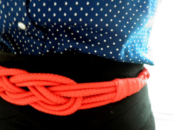 Red Rope Nautical Knot Belt